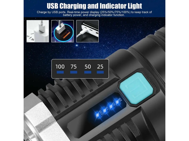 Multifunkční taktická USB LED svítilna VK-26 L-S03 | Nakupik.cz