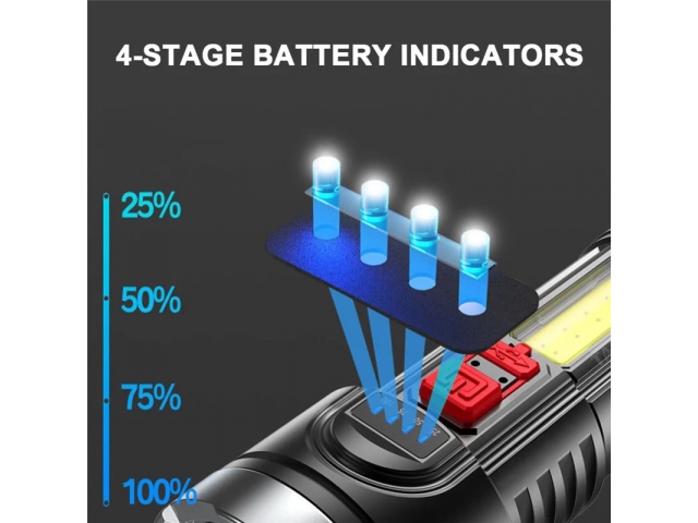 Multifunkční taktická USB LED svítilna VK-26 L-S03 | Nakupik.cz